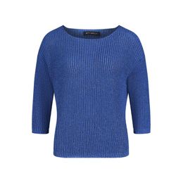 Betty Barclay Basic-Strickpullover mit Rippenstruktur in Adria Blue | Gr.: 48
