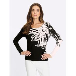 Heine Druck-Shirt in schwarz-ecru-bedruckt | Gr.: 48
