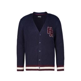 HONESTY RULES Strick " College Cardigan " in blau | Gr.: M