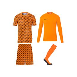 Uhlsport Torwart-Sets Progressive in fluo orange/schwarz | Gr.: 140
