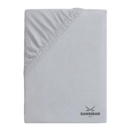 Sansibar Spannbettlaken in Silber | Gr.: 90-100 x 200 cm