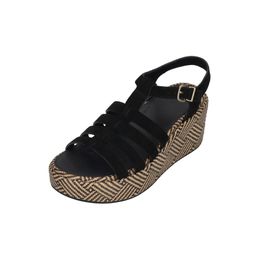 fitflop Sandaletten PLATFFORMS GRAPHIC-WEAVE SUEDE FISHERMAN SANDALS in schwarz | Gr.: 38