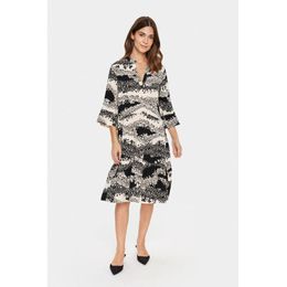 Saint Tropez Kleid EdaSZ Casual fit in Black Wavy Flowers | Gr.: S