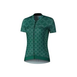 Shimano Short Sleeve Zip Jersey W's SAGAMI in Green | Gr.: S