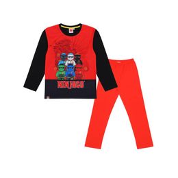 Lego Ninjago Jungen Schlafanzug Pyjama langarm in rot | Gr.: 128