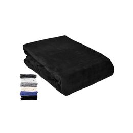 JACK Mikrofaser Spannbettlaken Teddy Flausch Cashmere Touch in Schwarz | Gr.: 180x200 cm