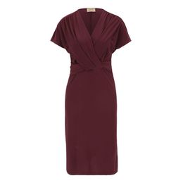 Cartoon Jerseykleid mit Raffung in Dark Aubergine | Gr.: 42