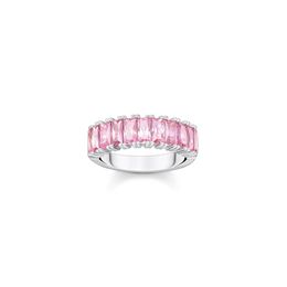 Thomas Sabo Ring Pinke Steine Pav&eacute; in silber, pink | Gr.: 48