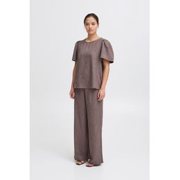 Ichi T-shirt IXREMI Regular fit in Teak w. pinst. | Gr.: 38