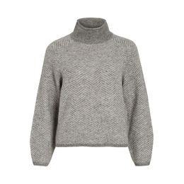 Vila Strickpullover in Medium Grey Melange | Gr.: M
