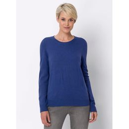 Sieh an! Rundhals-Pullover in royalblau | Gr.: 44