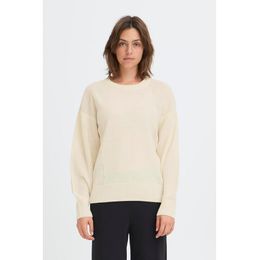 oxmo Rundhalspullover OXSelmo in Beige | Gr.: L