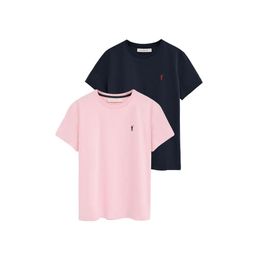 Polo Club 2 tlg. Set: T-Shirt PACK 2 - RIGBY GO TSHIRT SS W VO [N-P] in dunkelblau-roze | Gr.: L