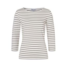 More & More More & More stretchiges 3/4 Arm, Streifenshirt in offwhite/grey | Gr.: 46
