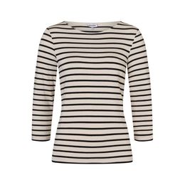 More & More More & More stretchiges 3/4 Arm, Streifenshirt in creme/black | Gr.: 44
