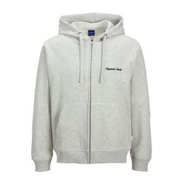 Jack & Jones Jack & Jones Sweatjacke / Hoodie Norrebro in Hellgrau | Gr.: XXL