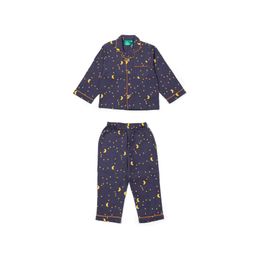 Little Green Radicals Klassischer Bio-Pyjama in Marineblau | Gr.: 5-6 Jahre
