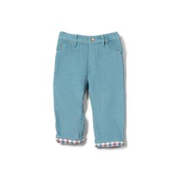 Little Green Radicals Gef&uuml;tterte Jeans aus Cord in Blau | Gr.: 12-18 MONATE