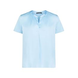 Betty Barclay Satin-Bluse kurzarm in Powder Blue | Gr.: 48