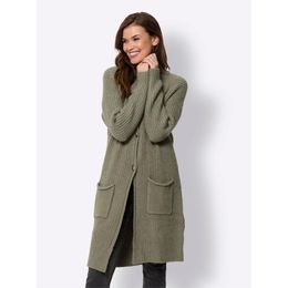 Heine Strickjacke in khaki-meliert | Gr.: 40