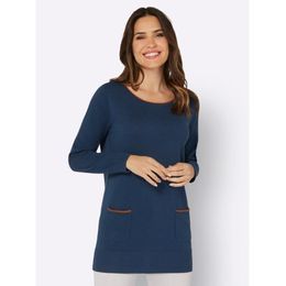 Sieh an! Longpullover in dunkelblau | Gr.: 54