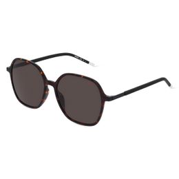 HUGO BOSS Hugo HG 1236/S | Damen-Sonnenbrille | Fassung: Vollrand, Geometrisch, Kunststoff, Havanna Dunkel | Glasfarbe: Braun