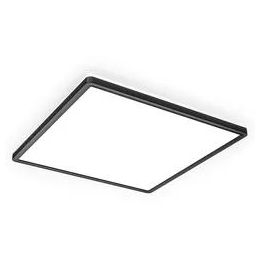 B.K.LICHT Panel, schwarz, 1, &Oslash; 42cm H: 2,9cm, 1 Stk., Leuchten, Deckenleuchte, 22 Watt, ultra-flach, indirektes Licht, neutralwei&szlig;, LED Panels
