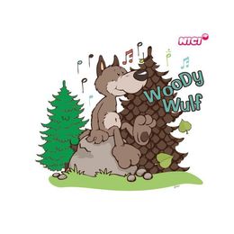 Wandtattoo Kinderzimmer Junge NICI Woody Wulf Wandsticker Wolf Waldtiere Wandaufkleber in S-XXL Jungenzimmer