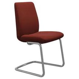 Polsterstuhl stressless "Laurel", rot (rot dinamica, schwarz matt), B:53cm H:92cm T:59cm, Microfaser DINAMICA (88% Polyester, 12% Polyurethan), St&uuml;hle, Polsterstuhl, Low Back, Gr&ouml;&szlig;e L, mit Beinen aus Stahl in Schwarz matt