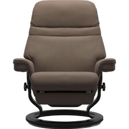 Relaxsessel stressless "Sunrise", braun (mole batick), B:88cm H:103cm T:78cm, Leder BATICK: BATICK ist ein leicht korrigiertes, durchgef&auml;rbtes und genarbtes M&ouml;belleder, bei dem die meisten Unebenheiten und Spuren in der Regel entfernt wurden.;Leder PALOMA: PALOMA ist ein durchgef&auml;rbtes Semianilin-M&ouml;belleder mit nat&uuml;rlicher Narbung.;ROHLEDER Stoff Q2 FARON: Ein fester zuverl&auml;ssiger Boucl&eacute; mit einem