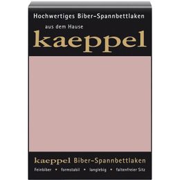 Spannbettlaken Kaeppel "Spannbettlaken Biber", rot (rosenholz), L:200cm, Biber, Obermaterial: 100% Baumwolle, Bettlaken, Spannbettlaken, 100% Baumwolle, kuschelig weich ideal f&uuml;r Winter