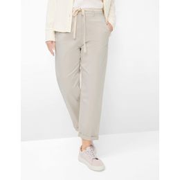 Caprihose RAPHAELA BY Brax "Style CARRIE", Damen, Gr. 50K25, Kurzgr&ouml;&szlig;en, beige, Web, 96% Baumwolle, 4% Elasthan, Hosen Caprihose