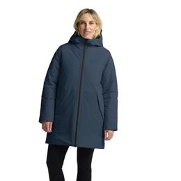 Funktionsjacke Jack Wolfskin "FROST HAVEN JKT W", Damen, Gr. M, aluminium bl, Web, Obermaterial: 100% Polyester. Futter: 100% Polyester. Wattierung: 100% Polyester, unifarben, Basic ca. Mitte Oberschenkel, mit Druckkn&ouml;pfen,verstellbar, Jacken Funktionsjacke, Wasserdicht, winddicht, Winterjacke, Kordelzug in der Taille