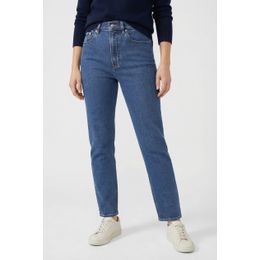 Straight-Jeans Calvin Klein Jeans "HGH RS STRGHT CK ESS", Damen, Gr. 30, L&auml;nge 34, pacifico, Denim/Jeans, Obermaterial: 98% Baumwolle, 2% Elasthan, straight fit normal, Jeans Straight-Jeans, Mit G&uuml;rtelschlaufen