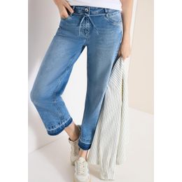 Loose-fit-Jeans Cecil, Damen, Gr. 29, L&auml;nge 26, authentic used wash, Jeans, 78% Baumwolle, 20% Polyester, 2% Elasthan, unifarben, 7/8-L&auml;nge, Jeans, im Loose Fit