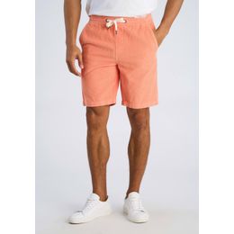 Shorts LINDBERGH "Freizeitshorts Relaxed Fit", Damen, Gr. L, soft coral, Obermaterial: 100% Baumwolle, unifarben, relaxed fit, Hosen Shorts
