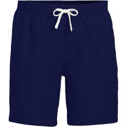 LANDS' END Seersucker-Badeshorts mit Hydroliner, 18 cm, Herren,  Blau, Elasthan/Polyester-Mischung, by Lands' End