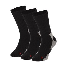 Basicsocken Apollo "THERMAL/TRACKING SOCKS", Herren, Gr. 35-38, bunt (multi schwarz), Obermaterial: 60% Polyamid, 40% Wolle, unifarben, elastisch, Socken, Unisex mit w&auml;rmenden Merinowoll-Anteil