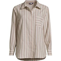 LANDS' END Hemdbluse im Leinenmix, Damen,  Pink, Baumwolle/Leinen/Baumwoll-Mischung, by Lands' End