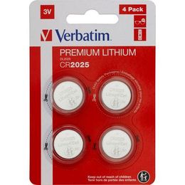 1x4 Verbatim CR 2025 Lithium Batterie 49532