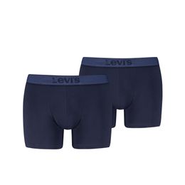 Levi's Boxershorts LEVI'S "LEVIS MEN TWILL WB BOXER BRIEF 2P", Herren, Gr. L, navy, Single Jersey, Obermaterial: 95% Baumwolle, 5% Elasthan, k&ouml;rpernah, Unterhosen, ohne Eingriff, Stretchbund