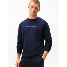 Sweatshirt "TRACK TOP", Herren, Gr. S (48), blau (desert sky), Sweatware, Obermaterial: 50% Baumwolle, 50% Polyester, Tommy Hilfiger Underwear, regular fit h&uuml;ftbedeckend, Rundhals, Rippb&uuml;ndchen, Sweatshirts Sweatshirt, Loungesweatshirt, Rundhals, regular fit, schlichtes Design