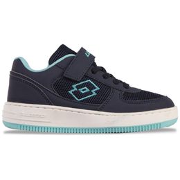 Sneaker Lotto, Kinder, Gr. 26, blau (navy, dunkelmint), Kunstfaser, Synthetik, Schuhe Sneaker