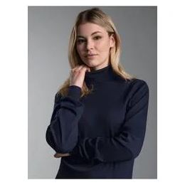 Rollkragenshirt TRIGEMA "TRIGEMA Langarm Ski- und Sport-Rollkragenpullover", Damen, Gr. XXL, blau (navy), Feinripp, 100% Baumwolle (Bio-Baumwolle kbA), Basic, normal, ohne Ausschnitt, Shirts