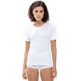 T-Shirt Mey "Emotion", Damen, Gr. 38, wei&szlig;, Feinripp, Obermaterial: 50% Viskose, 46% Polyamid, 4% Elasthan, schmal h&uuml;ftbedeckend, Rundhals, Shirts T-Shirt, Ohne auftragende Seitenn&auml;hte