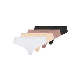 String Dorina "Airlite", Damen, Gr. XXL, wei&szlig;, beige, braun, schwarz, Microfaser, Obermaterial: 87% Nylon, 13% Elasthan, k&ouml;rpernah, Unterhosen String, nahtlos, Multipack