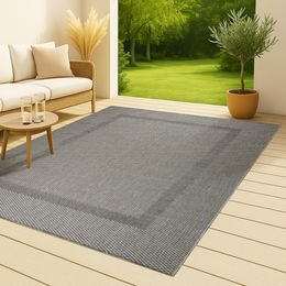 Teppich OTTO HOME "Venedig Bord&uuml;re auch als L&auml;ufer erh&auml;ltlich" Gr. 1, grau, B:60cm H:3mm L:110cm, Kunstfaser, Teppiche, Teppich, In- und Outdoor geeignet, Sisal-Optik, Wetterfest & UV-best&auml;ndig