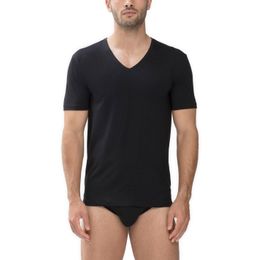 Unterziehshirt Mey "Dry Cotton", Herren, Gr. 8 (XXL), N-Gr, schwarz, Single Jersey, Obermaterial: 57% Baumwolle, 38% Polyester, 5% Elasthan, unifarben, k&ouml;rpernah, V-Ausschnitt, Unterhemden, mit V-Ausshnitt und Halbarm