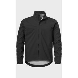 Sch&ouml;ffel Outdoorjacke SCH&Ouml;FFEL "Jacket Style Lurbek MNS", Herren, Gr. 48, 9990, schwarz, Oberstoff: 100% Polyester; (Membran: Thermoplastisches Polyurethan), regular fit, hoch geschlossener Ausschnitt, Jacken Outdoorjacke