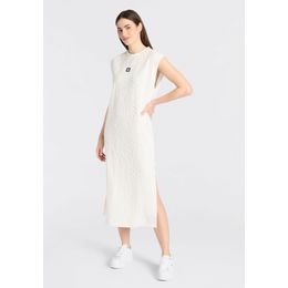 Strandkleid HUGO UNDERWEAR "ZEB", Damen, Gr. XL, N-Gr, wei&szlig;, Web, Obermaterial: 65% Baumwolle, 35% Polyester, unifarben, kniebedeckend, Rundhals, Kleider Strandkleid, Strand Cover Up, Rundhals